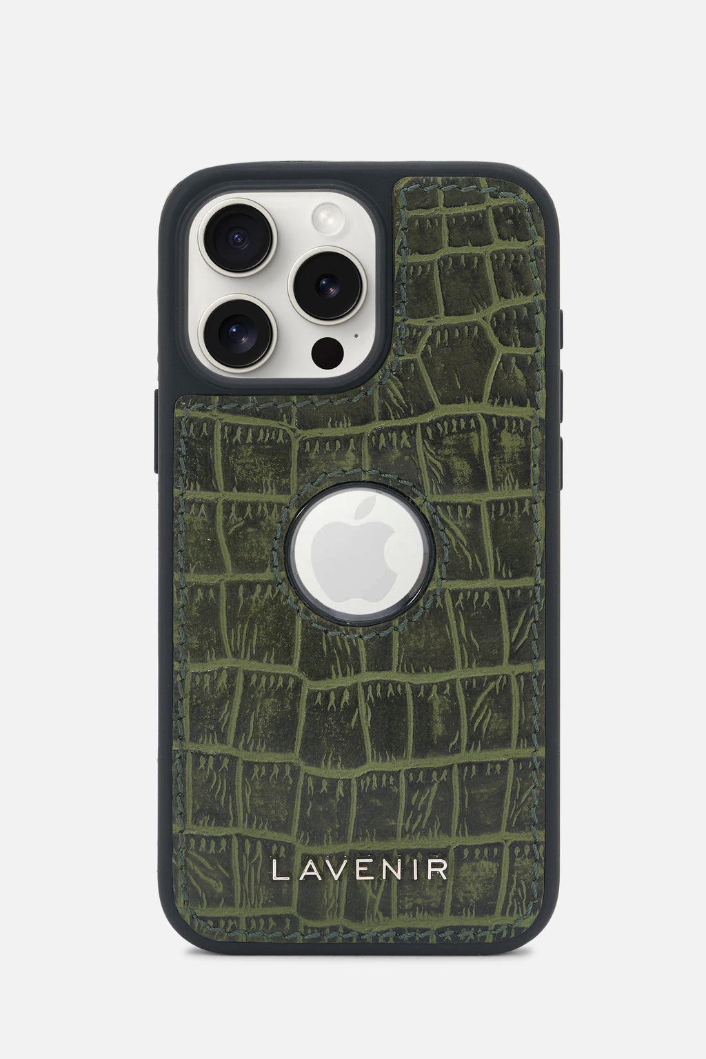 iPhone Croco Case - Deep Lichen Green